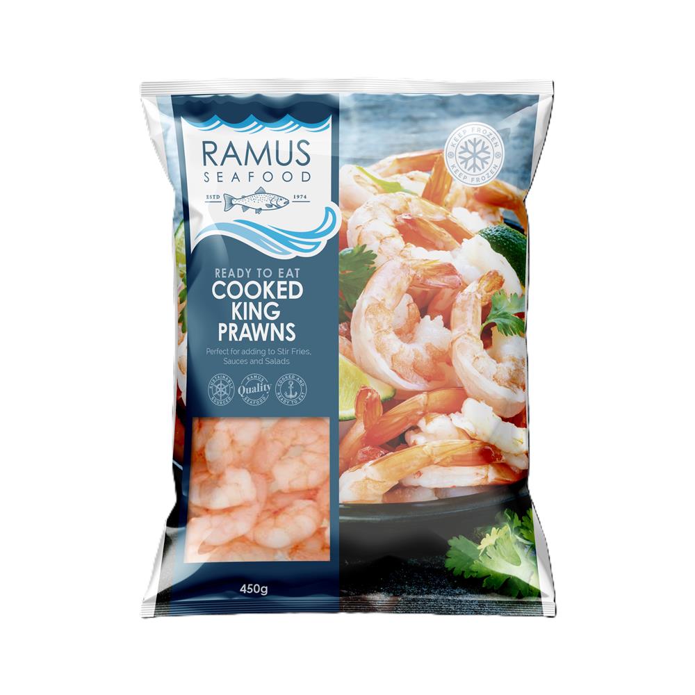 Ramus Seafood Frozen Cooked King Prawns 200g
