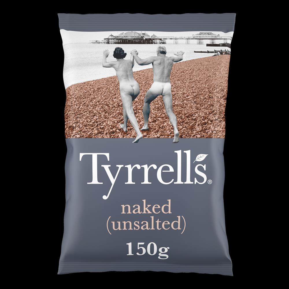 Tyrrells Naked Crisps (No Salt) 150g (Sold in multiple of 8)
