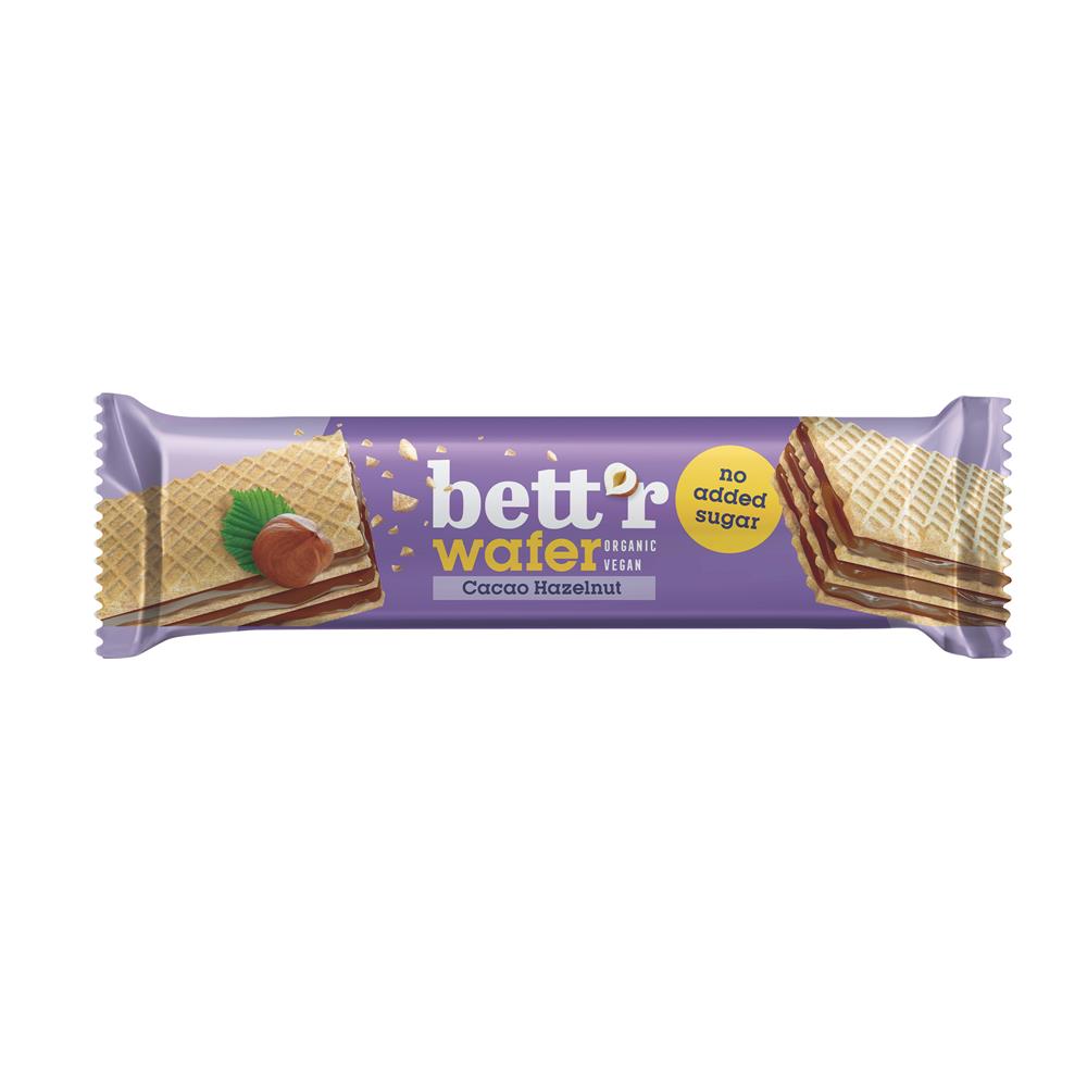 Bettr Organic No Added Sugar Wafer with Hazelnut Cacao Cream 30g (Sold
