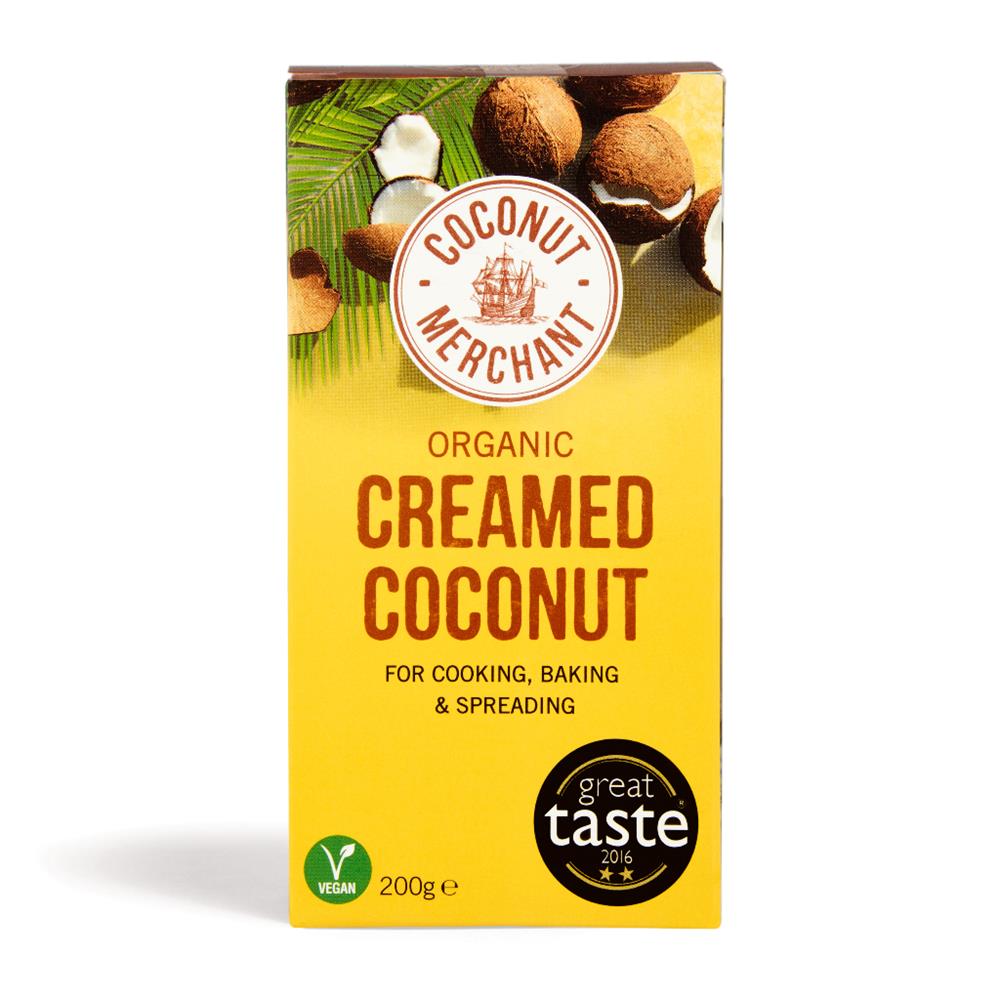 Coconut Merchant Organic Creamed Coconut Block 200g (Sold in multiple
