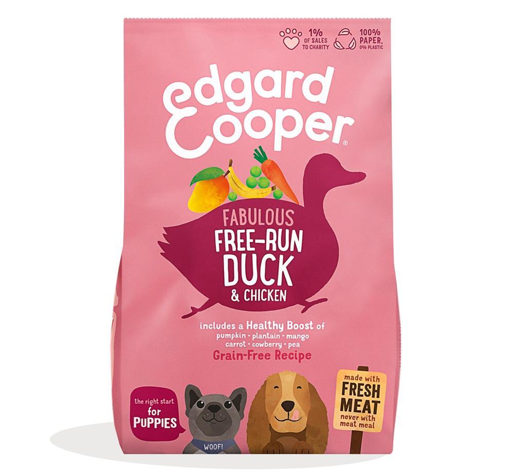 Edgard and Cooper Dry Puppy Food Fresh Free Run Duck & Chicken 1Kg (So