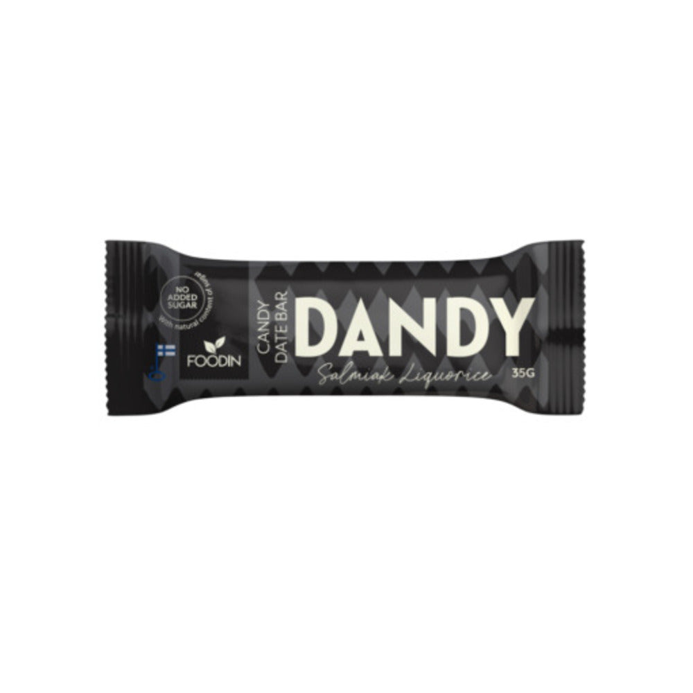 Foodin Dandy Candy Date Bar Salmiak Liquorice 35g (Sold in multiple of