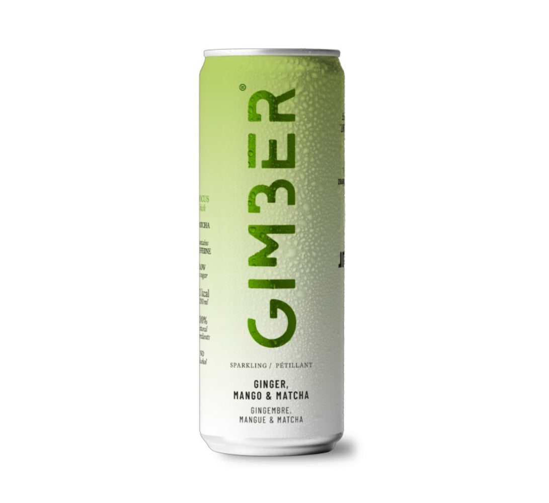 Gimber Organic Focus Ginger Sparkling Ready-To-Drink Can 250ml