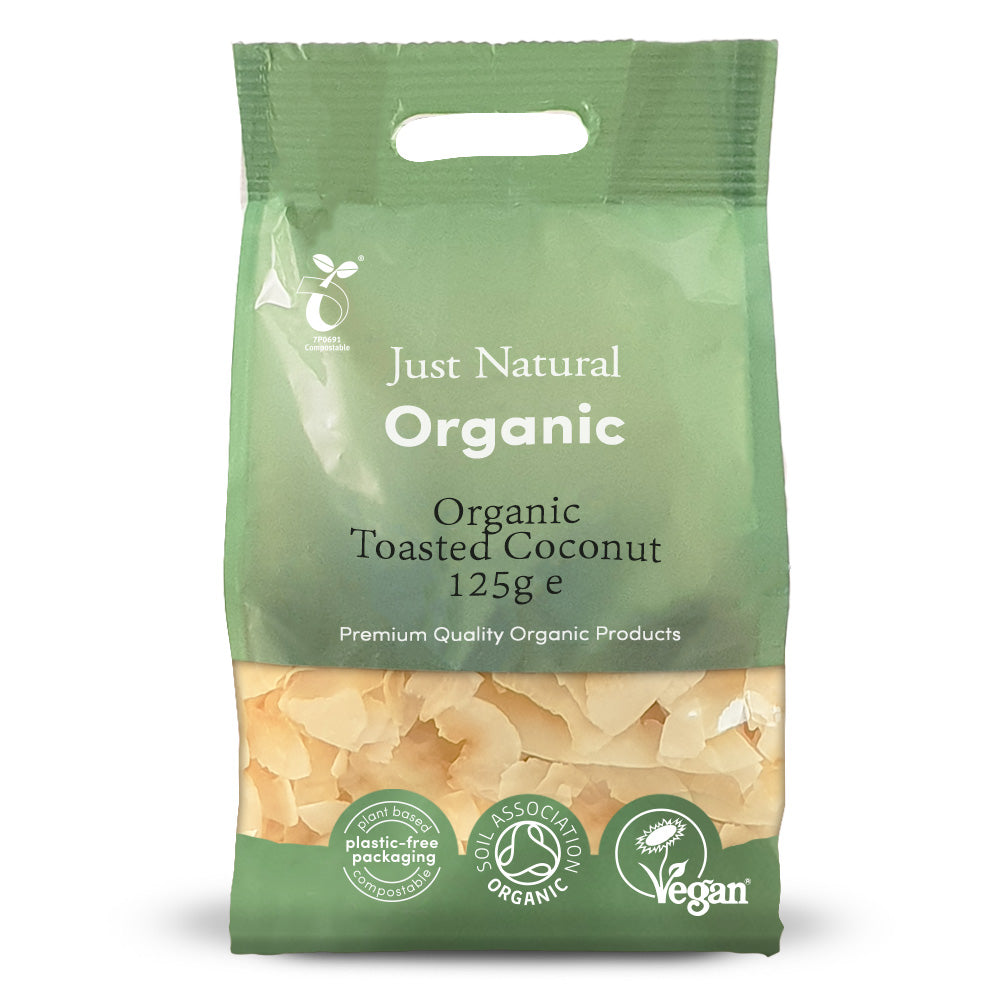 Organic Toasted Coconut 125g | WholeFoodBox