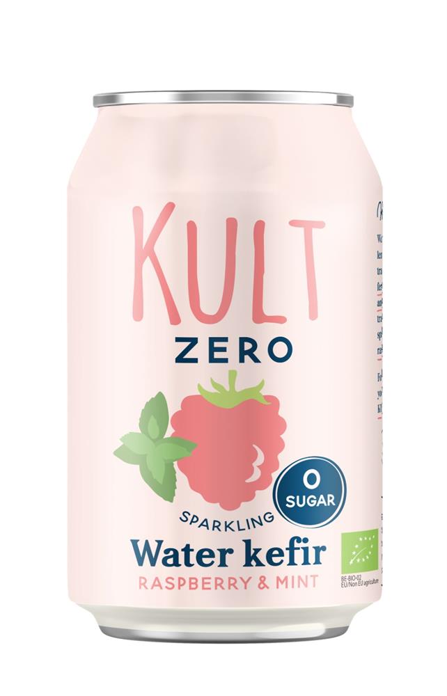 KULT Kefir KULT Water Kefir Raspberry & Mint Zero Sugar Organic 330ml