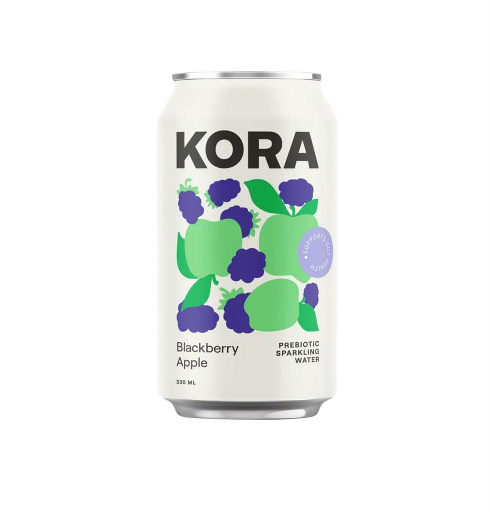 KORA Sparkling Probiotic & Prebiotic Blackberry Apple Drink 330ml (Sol