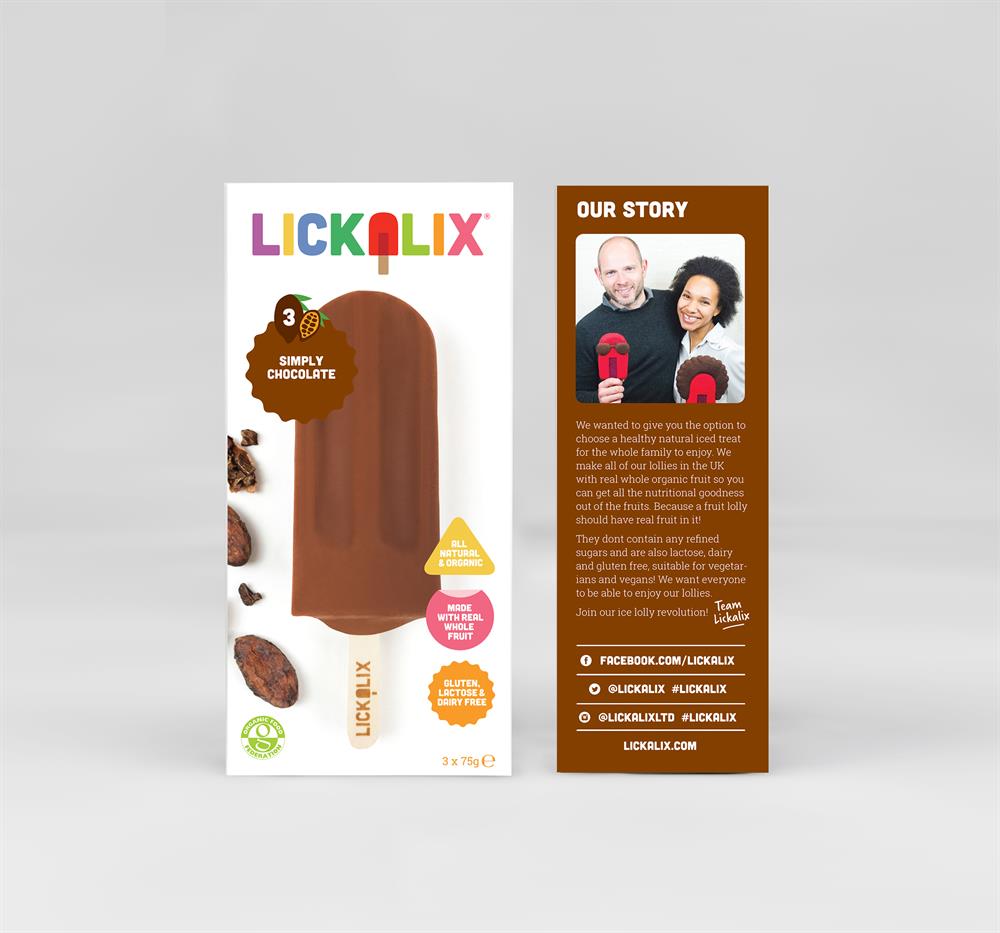 Lickalix Simply Chocolate Ice Lolly 3x75g