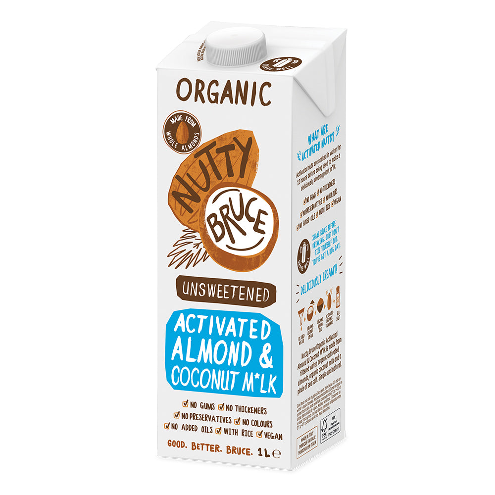 Nutty Bruce Activated Almond & Coconut Milk 1L (Sold in multiple of 2)