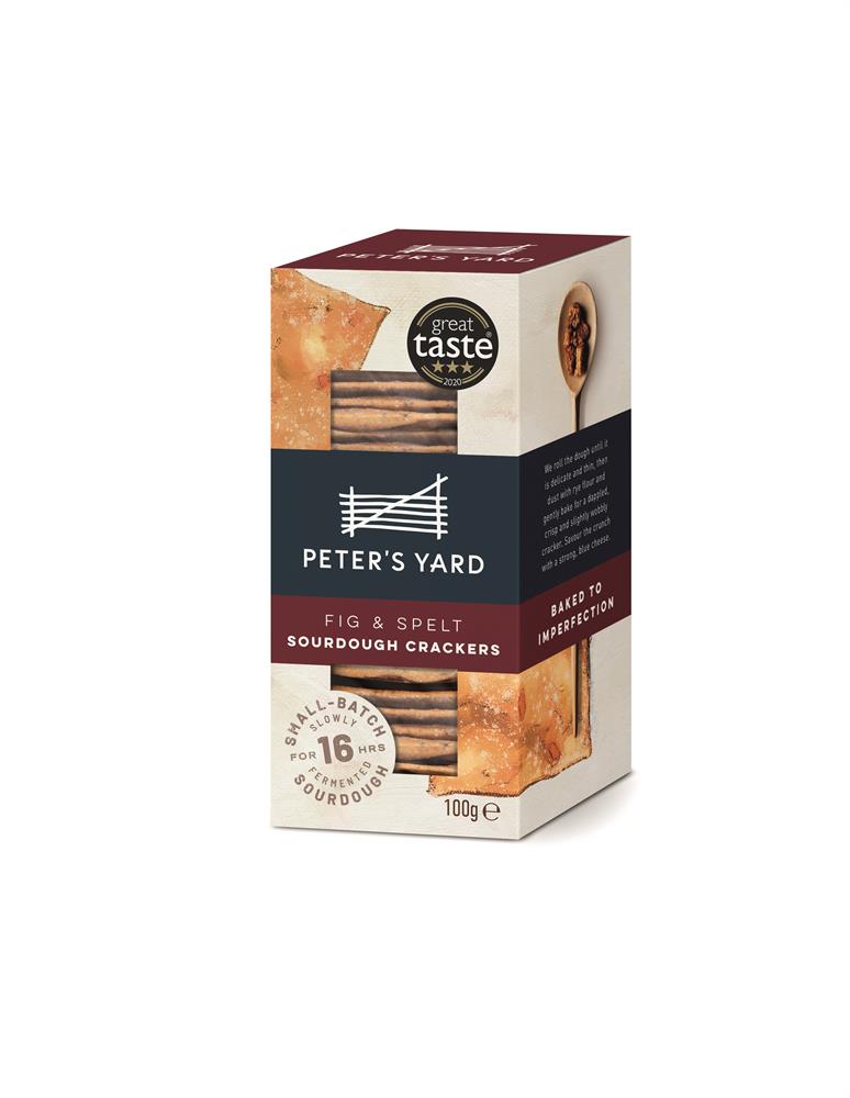 Peters Yard Peter's Yard Fig & Spelt Sourdough Crackers 100g (Sold in