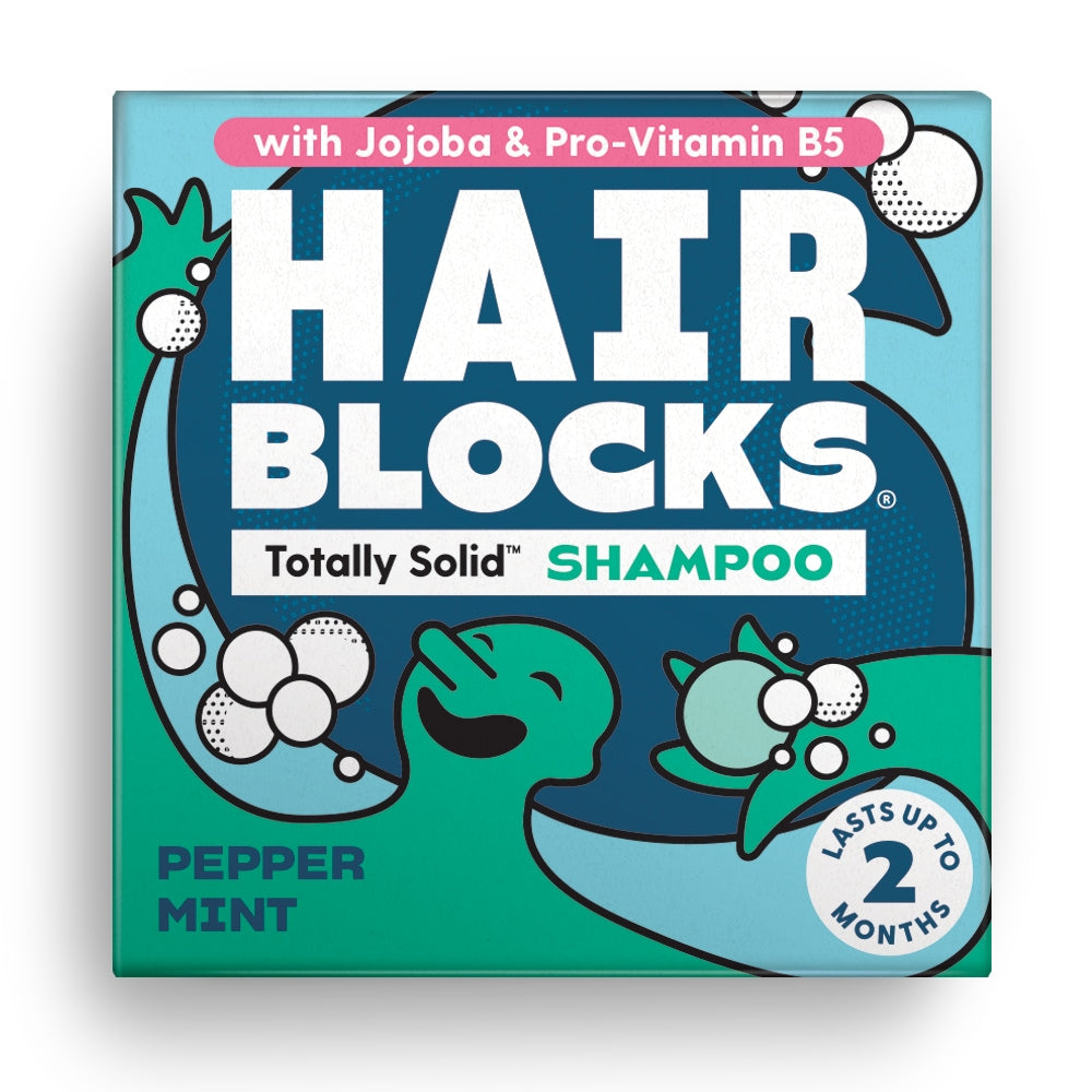 Shower Blocks Hair Blocks Solid Shampoo - Pepper Mint - All hair types