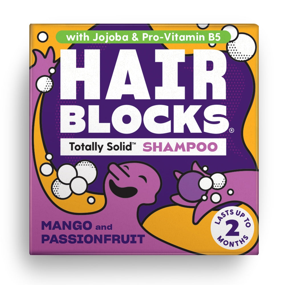 Shower Blocks Hair Blocks Solid Shampoo - Mango & Passionfruit - All h