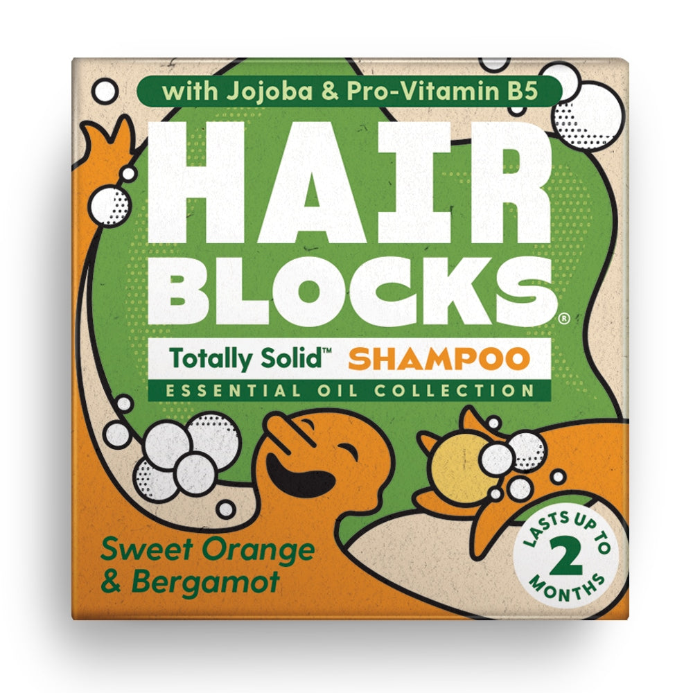 Shower Blocks Hair Blocks Solid Shampoo - Orange & Bergamot - All hair