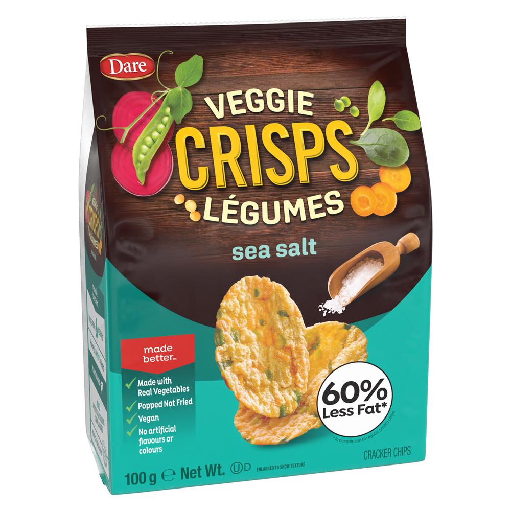 Veggie Crisps VEGGIE CRISPS - Sea Salt. Vegan. Popped not fried. 100g